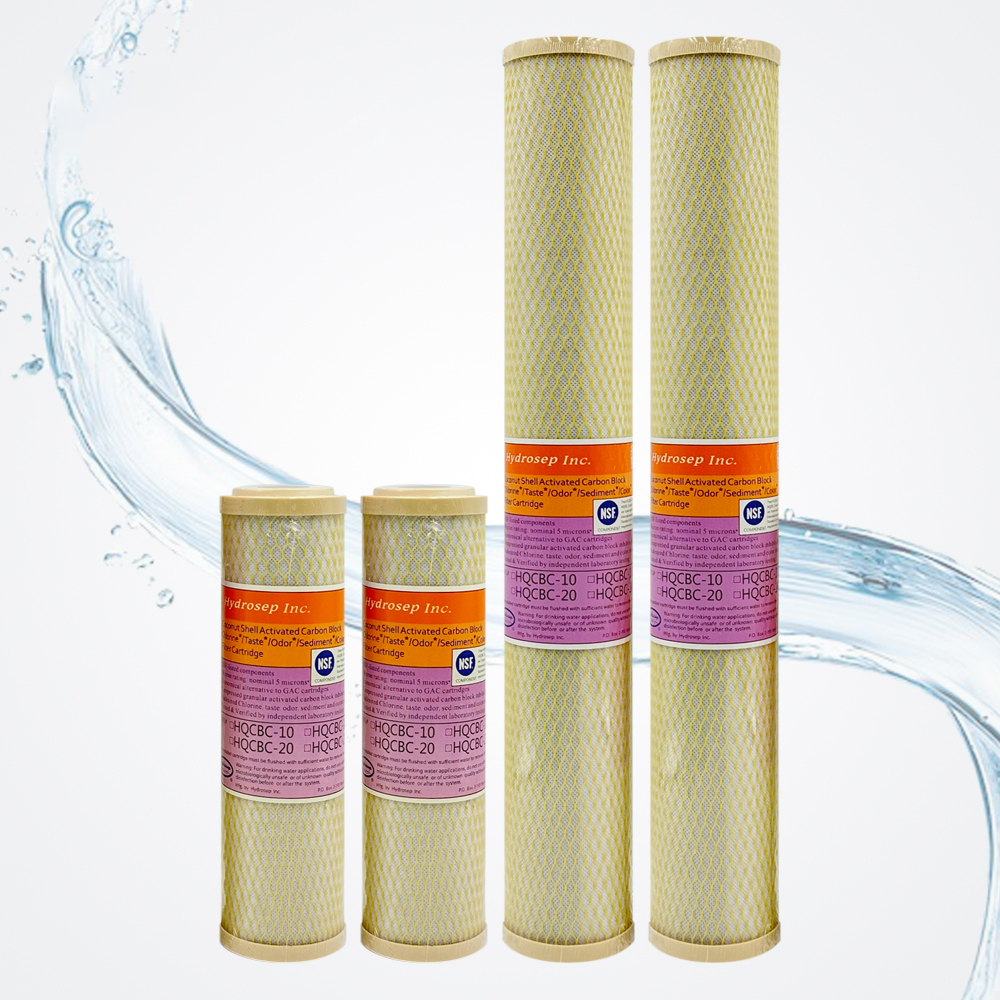Hydrosep 10SL and 20SL Activated Carbon Block Coconut Shell Filter ...