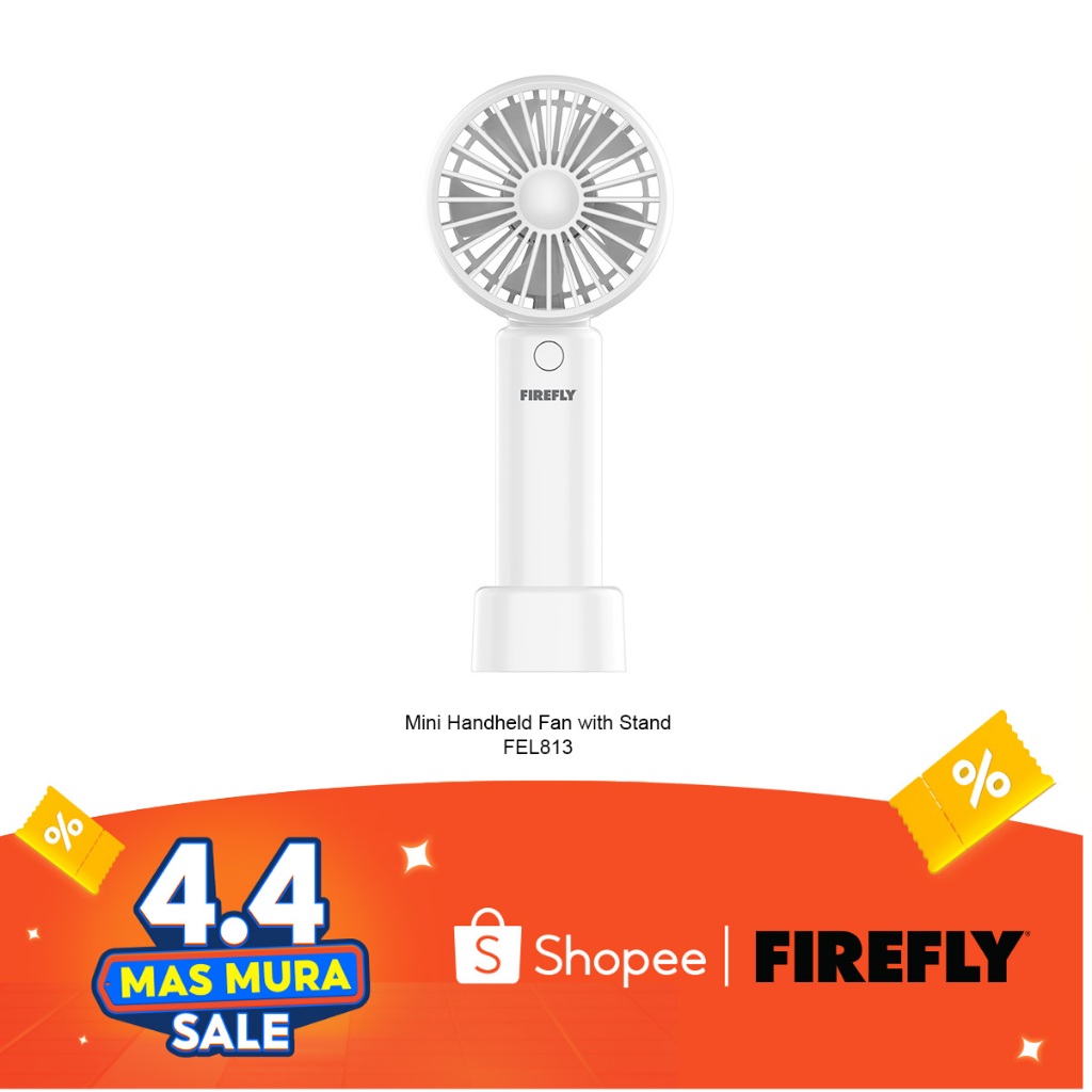 Firefly Rechargeable Mini Handheld Fan with Stand | Shopee Philippines