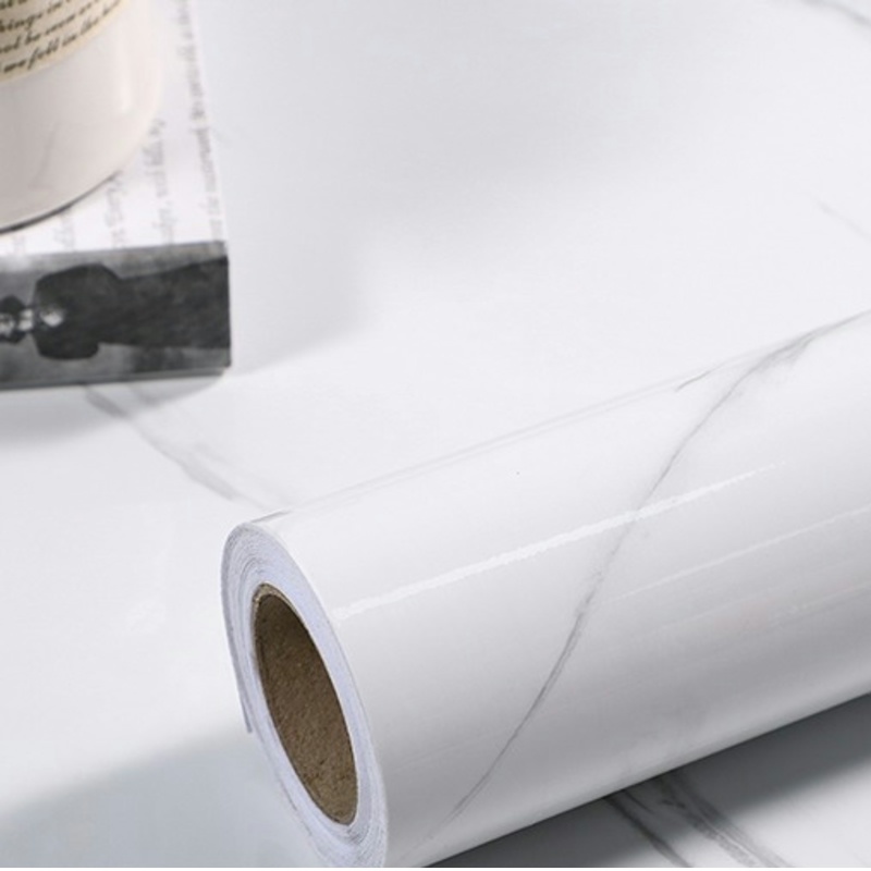 Marble Wallpaper Waterproof Oil-Proof Wall Stickers PVC Self Adhesive Kitchen Wallpaper | Shopee ...