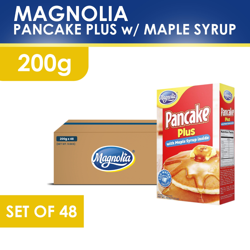 Magnolia Pancake Plus with Maple Syrup (200g) Box of 48 | Shopee ...