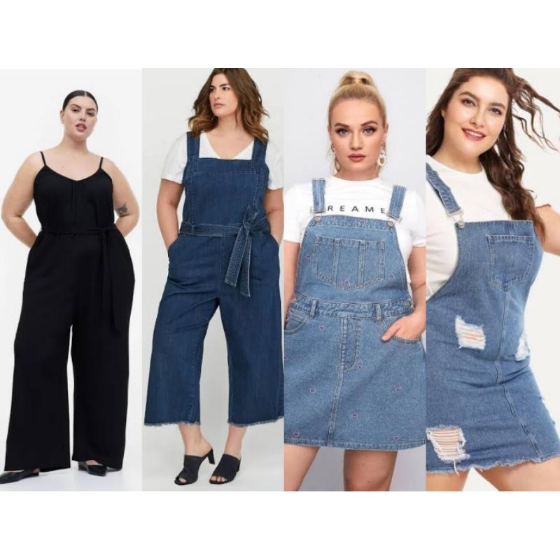 PLUS SIZE JUMPSUIT JUMPER DRESS | Shopee Philippines