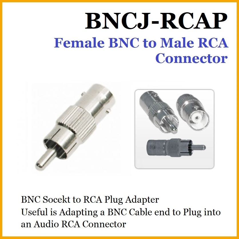 BNC-Female, RCA-Male [BNCJ-RCAP] Connector | Shopee Philippines
