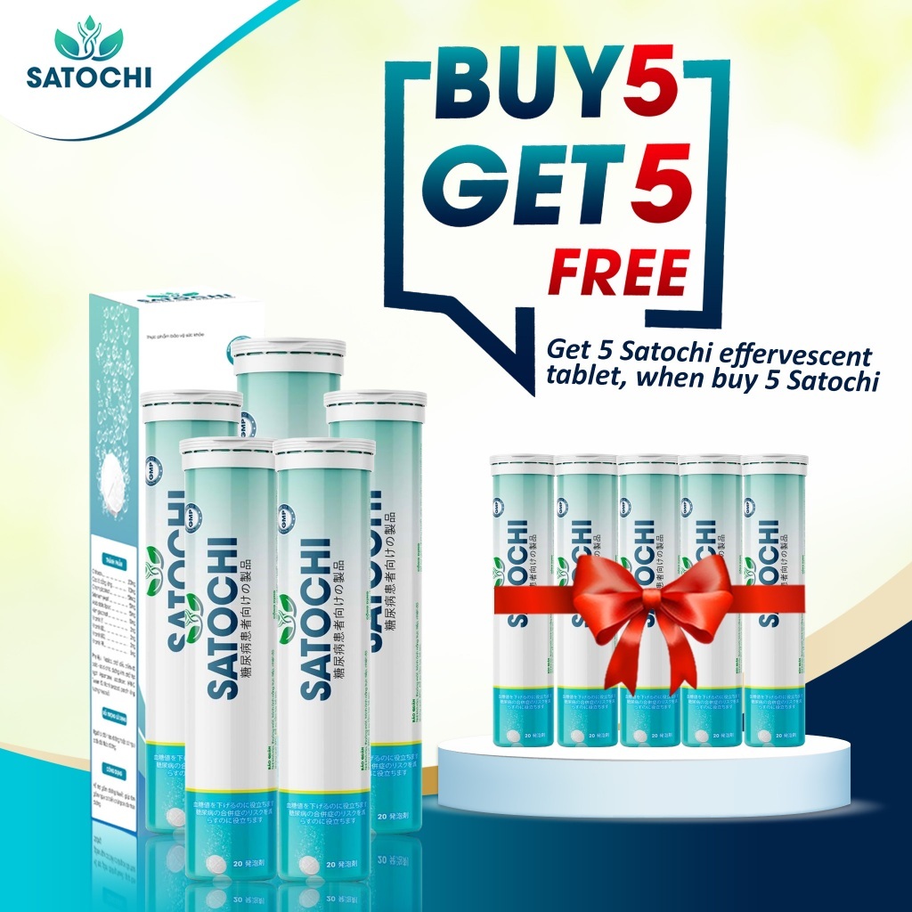 ( Buy 5 free 5 ) SATOCHI Japan diabetes effervescent tablets stabilize ...
