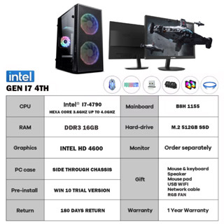 Intel Core i5 / i7 Desktop Computer Quad-Core 8 Thread 16GB RAM 512GB ...