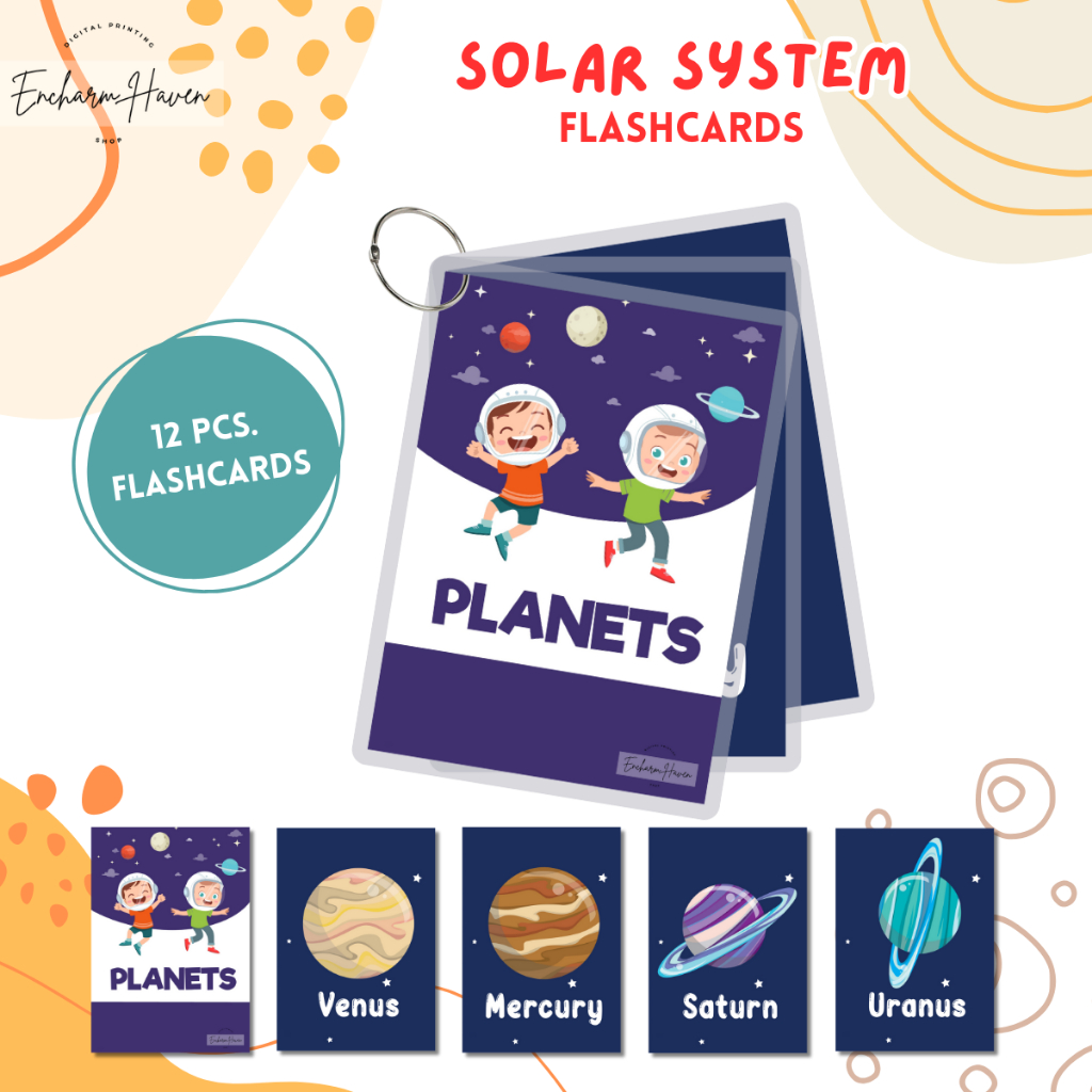 'SOLAR SYSTEM' Fully Laminated Educational Flashcards [12 pcs ...