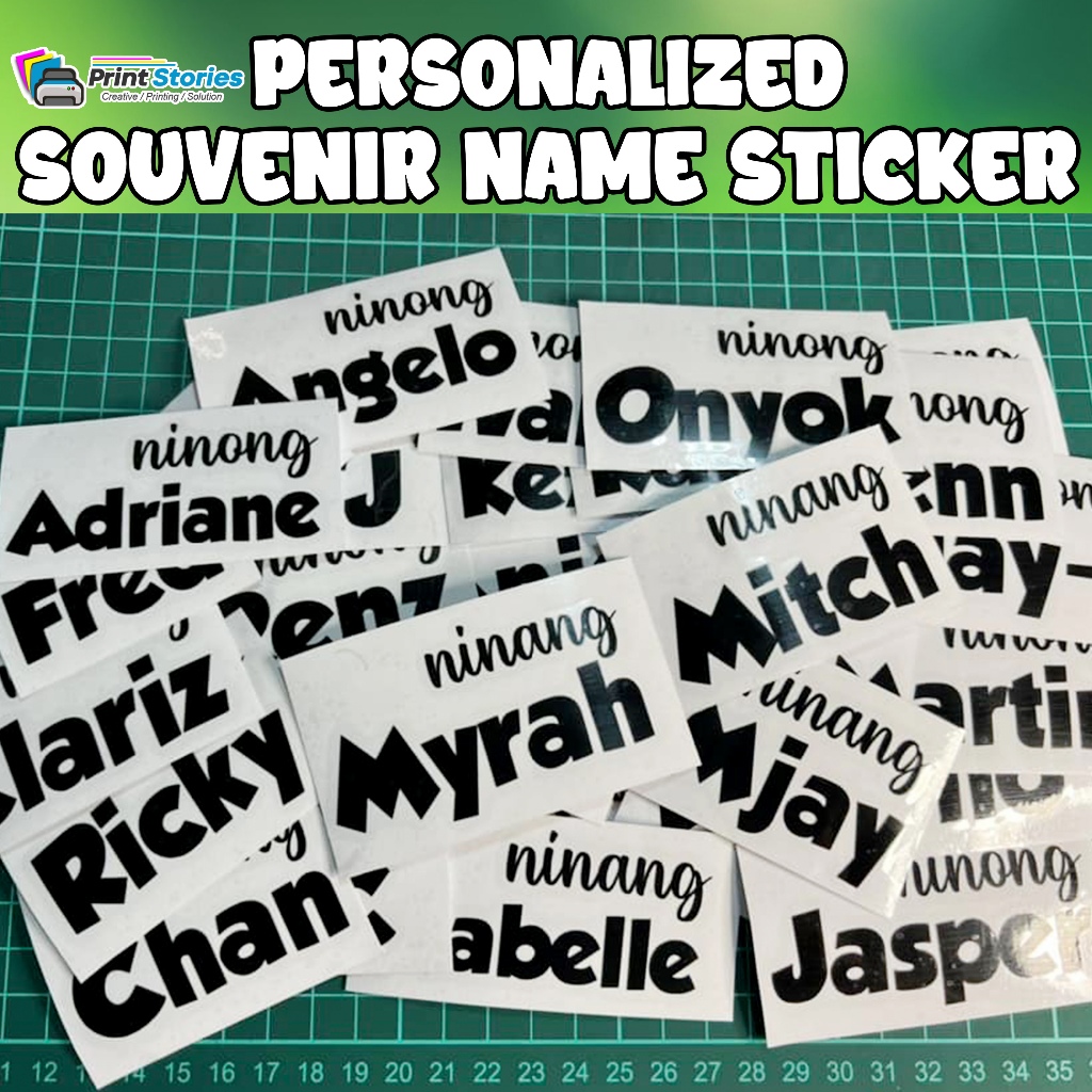 Customized Souvenir Sticker 3x2inches | Ninong/Ninang Name Sticker for ...