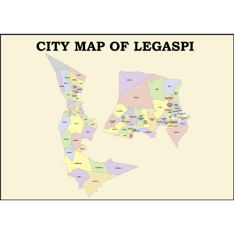 Legazpi City Map Waterproof A4 Laminated Chart | Shopee Philippines