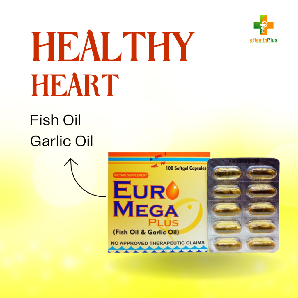 Euro Mega Plus - Fish Oil & Garlic Oil Capsule (30 Capsules) | Shopee Philippines