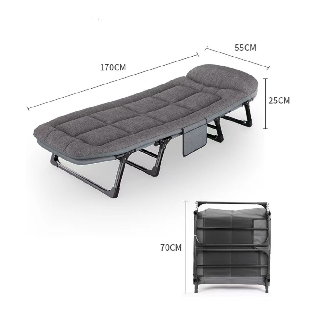 【Free shipping】Portable bed folding bed single Bed with foam Outdoor ...