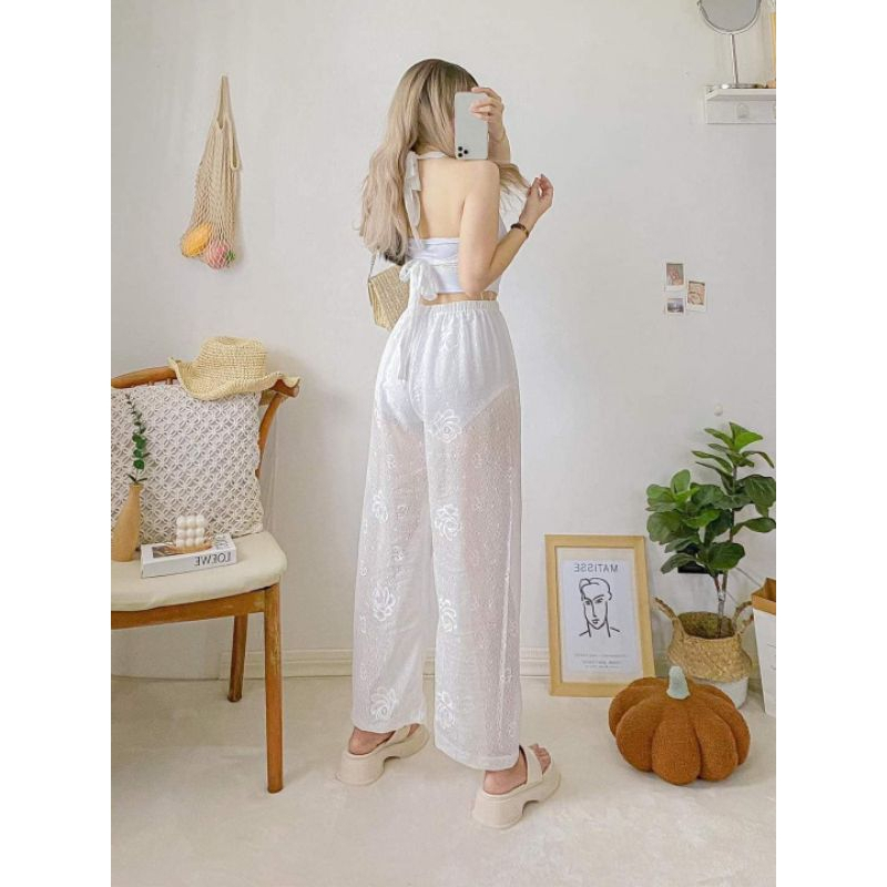 GJ Maxene Lace Terno Summer outfit Terno Cover up Beach outfit Small ...