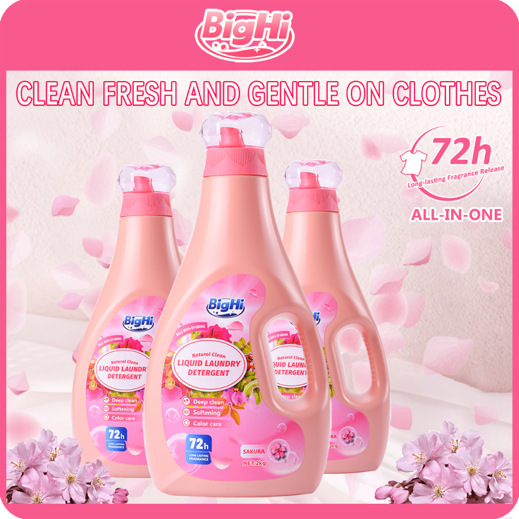 BigHi Liquid Laundry Detergent 2Kg All In One Laundry Detergent Fabric Softener Scent Booster ...