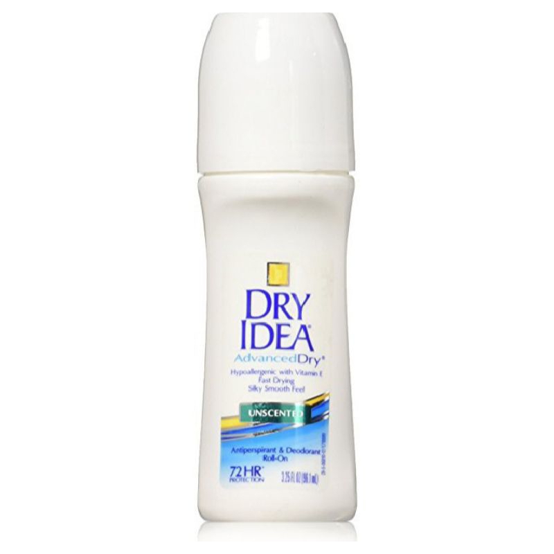 Dry Idea Advanced dry UNSCENTED roll on Antiperspirant Deodorant 3.25oz ...