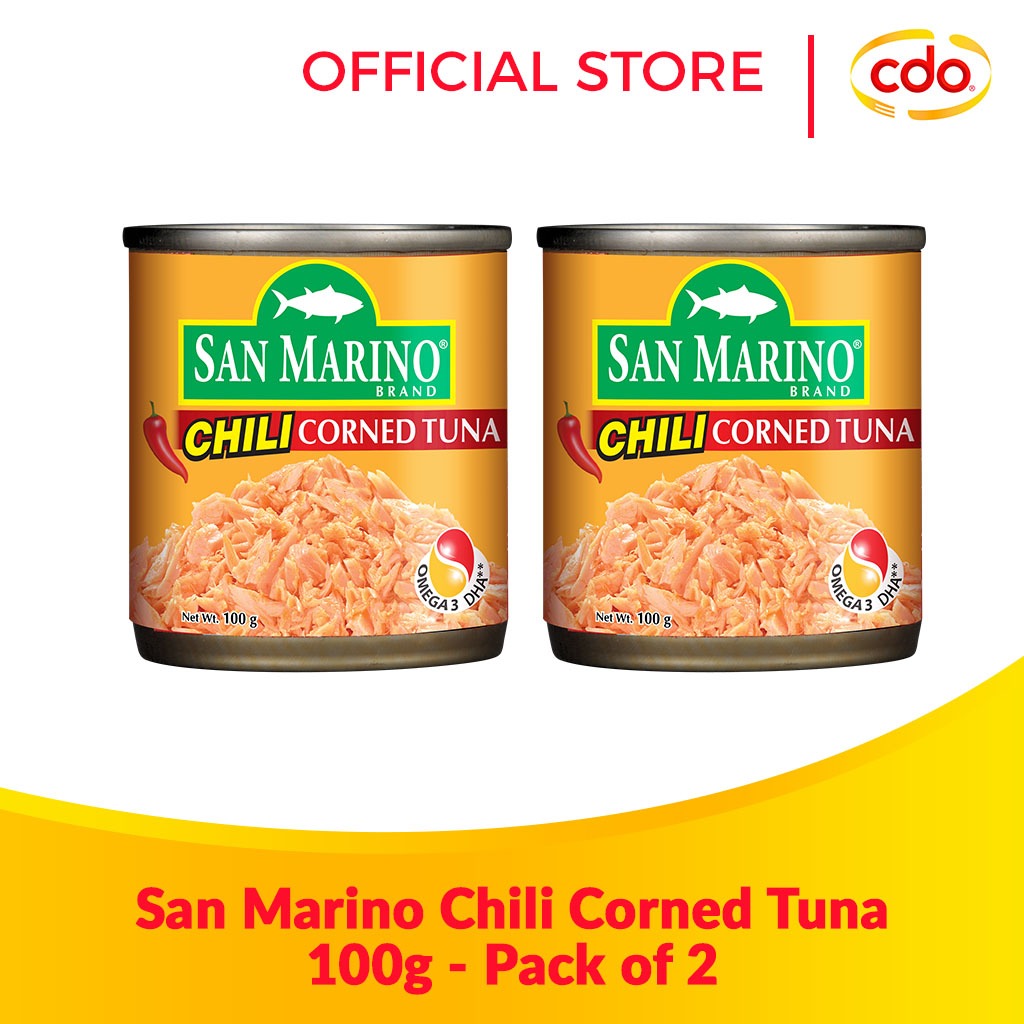 SAN MARINO Chili Corned Tuna 100g - pack of 2 | Shopee Philippines
