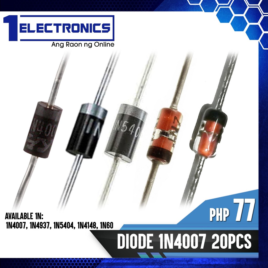 1Electronics RECTIFIER DIODE 1N4001, 1N4937, 1N5404, 1N4148, 1N60 ...