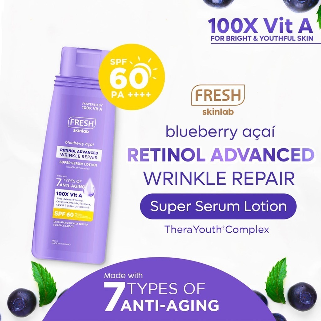 FRESH Skinlab Blueberry Acai Retinol Advance Wrinkle Repair Super Serum ...