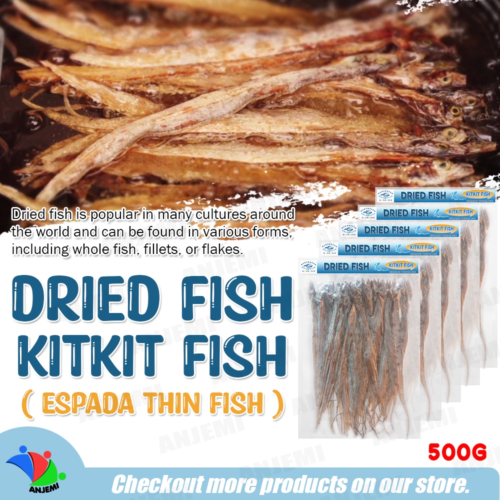 Dried ESPADA KITKIT Espada Thin Fish ( 500g/1Kilogram ) Sun Dried Fish ...