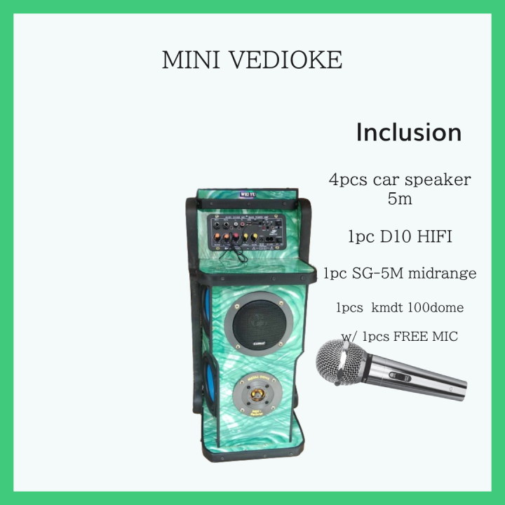 Portable Hi-fi MINI Vedioke Portable Bluetooth mini videoke w/ free mic ...