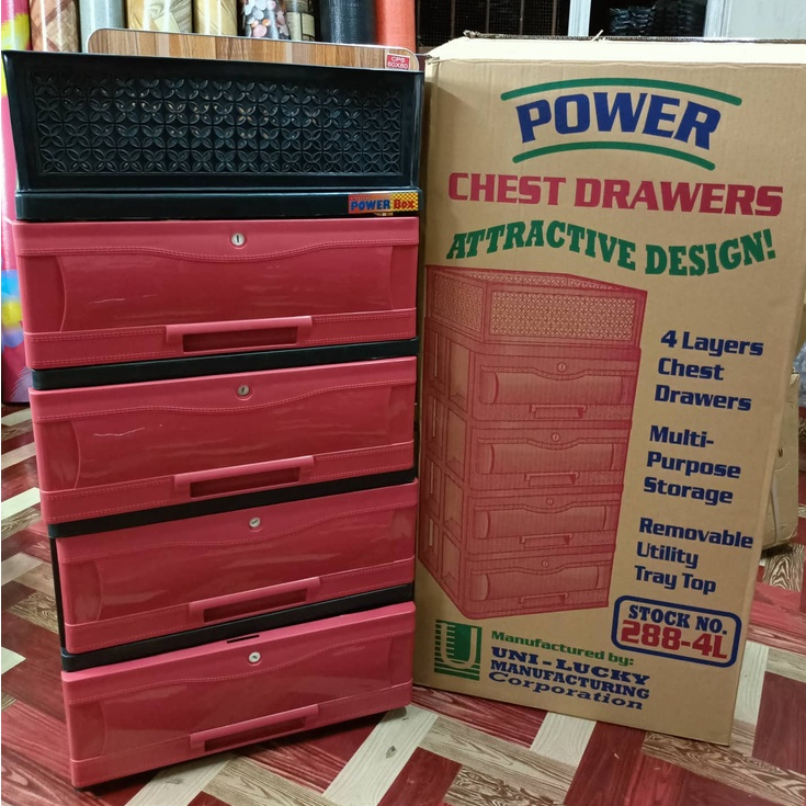 4 LAYER DRAWER Uni-Lucky POWER CHEST Drawer Stock #288 (RANDOM COLOR ...