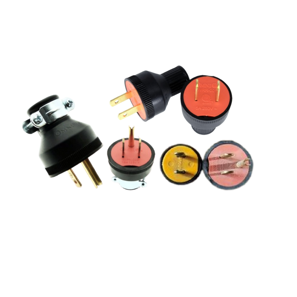 Heavy Duty Rubber Plug 10A 260V WHR-002/ Parallel Ground Rubber Plug ...