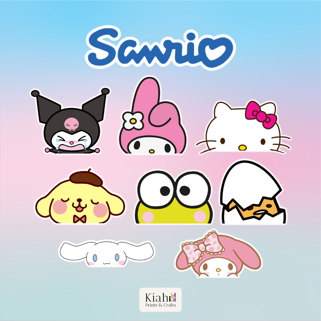Sanrio Characters Peeker Stickers | Waterproof | SOLD PER PIECE ...