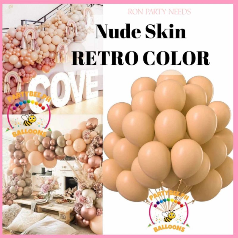 100pcs Retro skin Color 12inches Latex Balloons party Balloons for ...