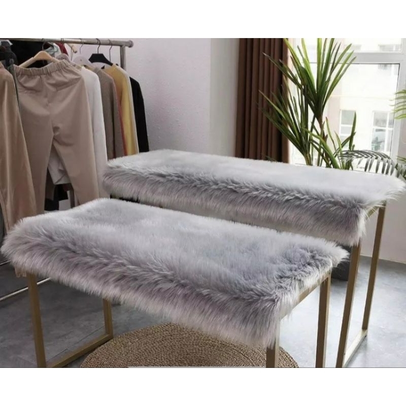 Faux Fur Carpet/Rug /gamer cover/computer table/vanity table/fur cover ...