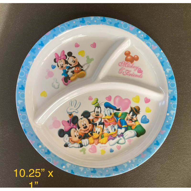Japan surplus Disney Mickey and Friends melamine divided plate | Shopee ...