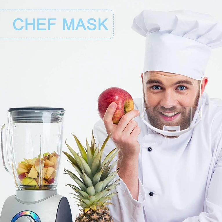 Chef Anti-Fog Cover Reusable Transparent Hygiene Safety Face Shield ...
