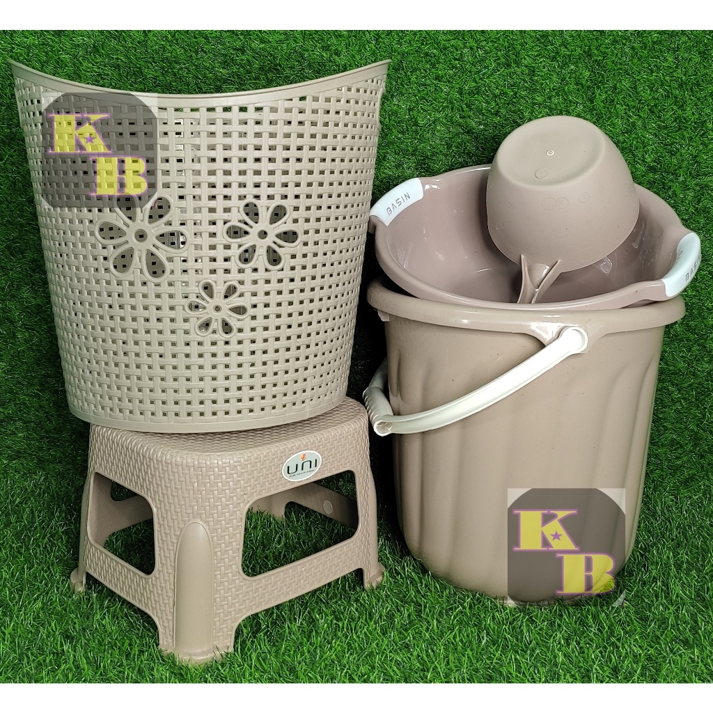 UNIK SET OF 5 /LAUNDRY BASKET/BASIN/PAIL/DIPPER/ BANGKITO ALL IN ONE ...