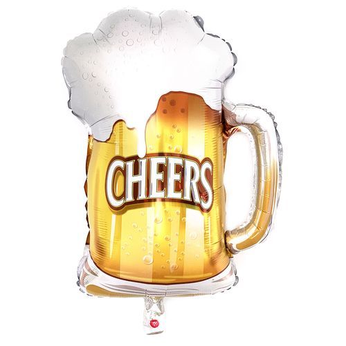 CHEERS BEER GLASS Individual Foil Balloon Party Needs (30 inch estimate ...