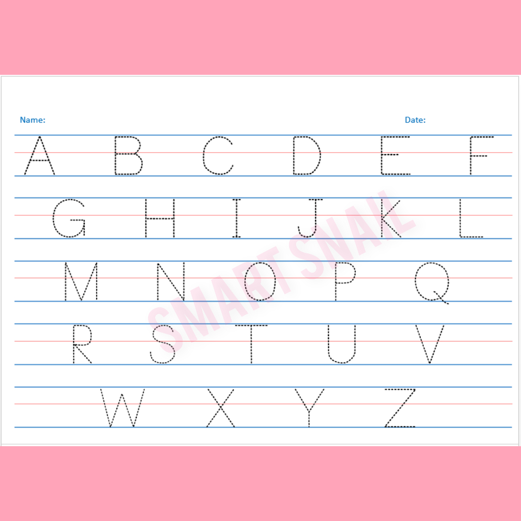 TRACING PAD 40 pages (Name, Alphabet, Lines, Shapes, Cursive, Name ...
