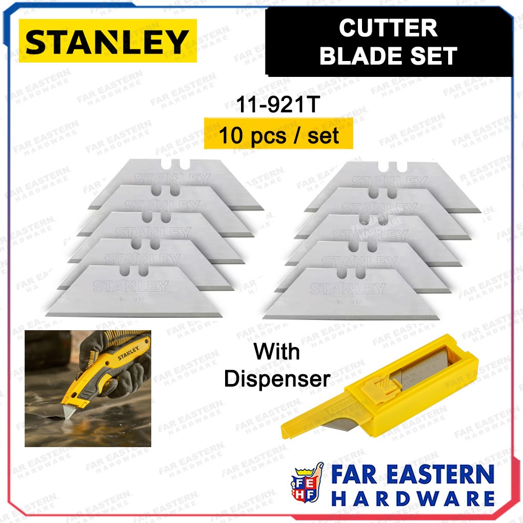 STANLEY Utility Knife Cutter Blade w/ Dispenser Classic 1992 10pcs Set ...
