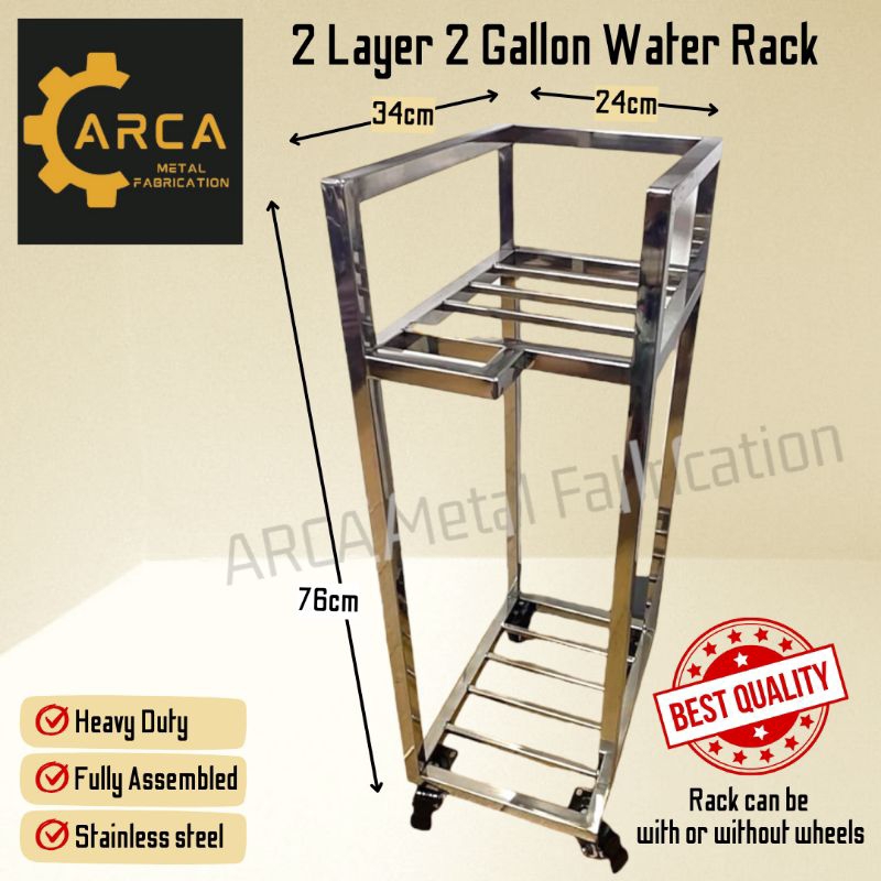 2 Layer 2 Gallon Stainless Water Rack fully finished | Shopee Philippines
