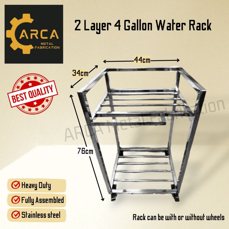 304 grade stainless 4 gallon water rack with wheels | Shopee Philippines