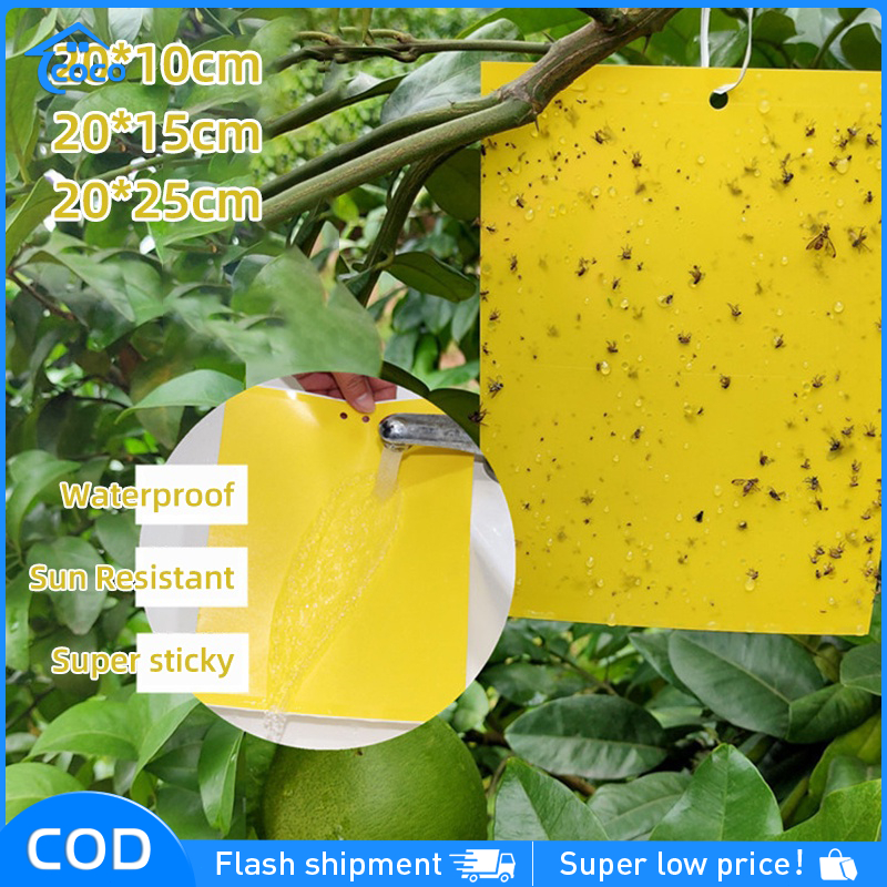 50Pcs Strong Flies Traps Bugs Double-Sided Insect Sticky Board trap For ...