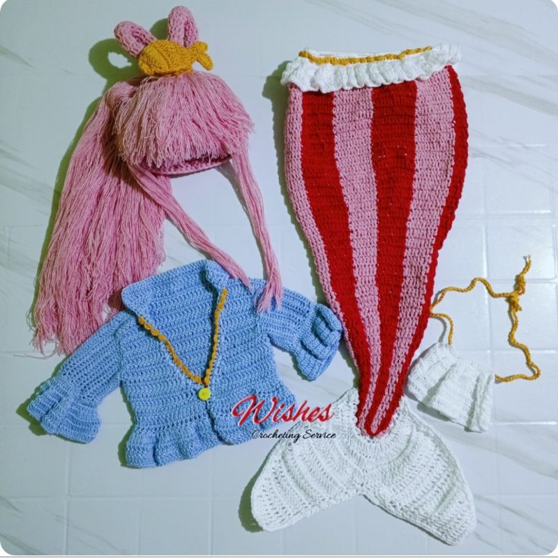 Wishes Crochet One Piece Shirahoshi costume for baby | Shopee Philippines