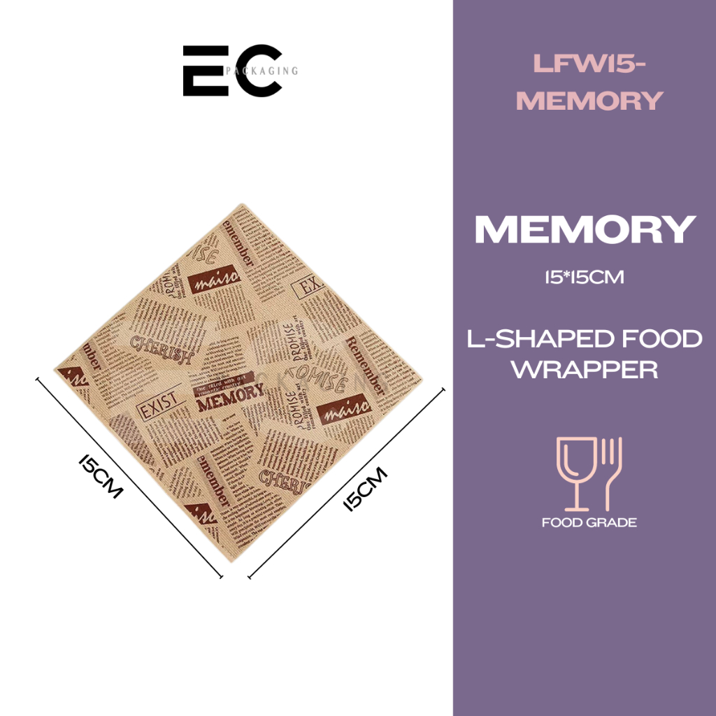 [EC] 100Pcs Burger Sandwich Food Wrapper Grease-Proof Paper Wrapper Oil ...