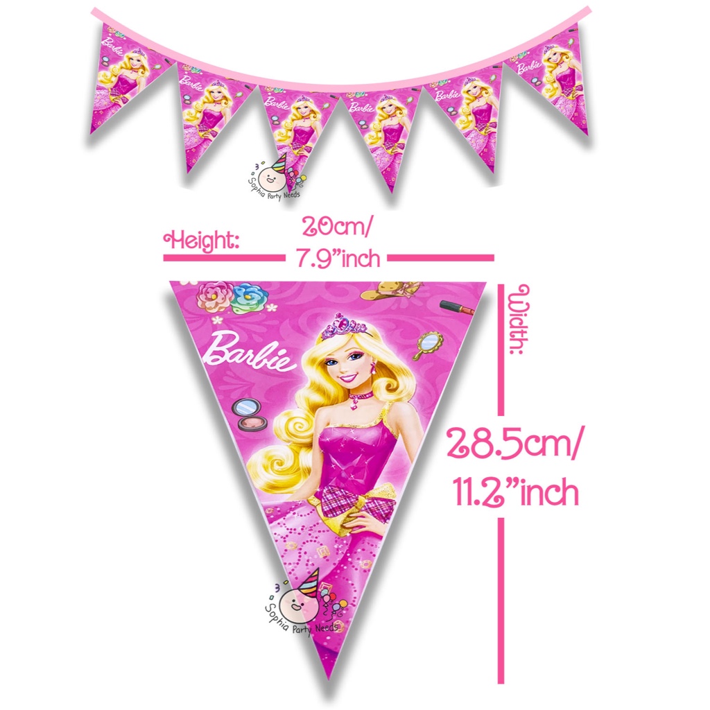 3meter Barbie Banderitas Party Flags | Shopee Philippines