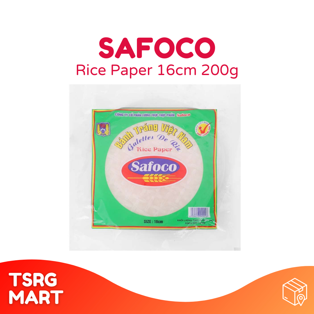 Safoco Rice Paper 16cm 200g - Spring roll wrappers, Vietnamese rice ...
