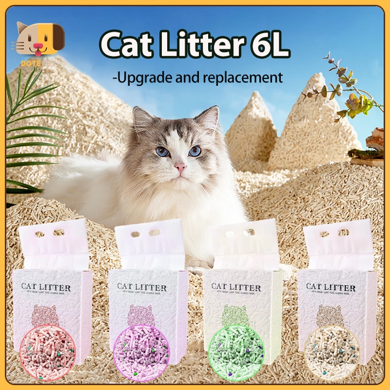Mixed Cat Litter 6L Food Plant Tofu Residue Made Bentonite Cat Litter ...