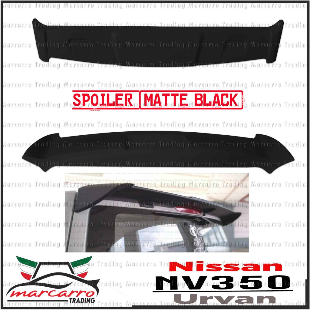 Nissan Urvan NV350 2016-2020 Rear High Window Roof Spoiler (Matte Black ...
