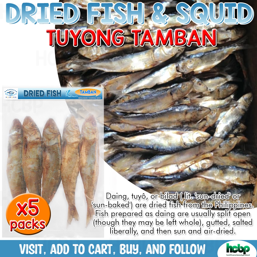 Dried Fish TAMBAN Tuyong Tamban Sardinella ( 500g/1KILO ) Sun Dried ...