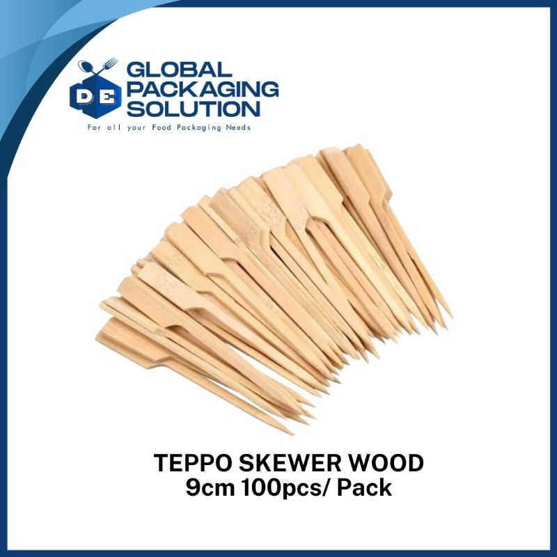 Teppo Skewer Wood 9cm 100pcs / Pack | Shopee Philippines