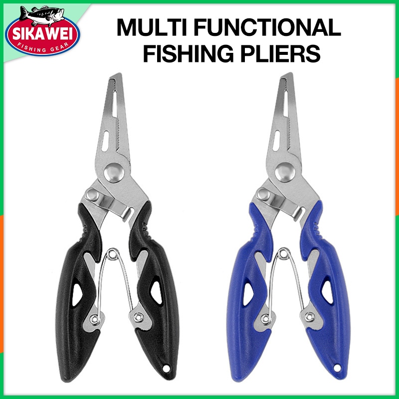 Stainless Steel Fishing Pliers Braid Cutters Split Ring Pliers Hook Remover Fishing Gear Scissor ...