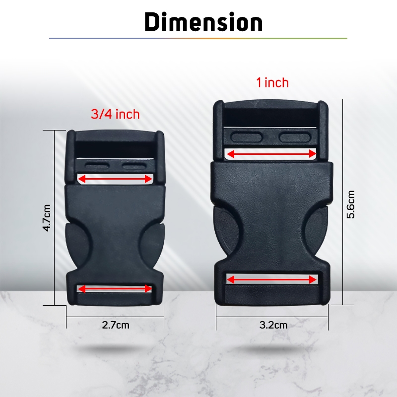 (100pcs per pack) Button Dig / Side Release || 3/4 inches and 1 inch ...