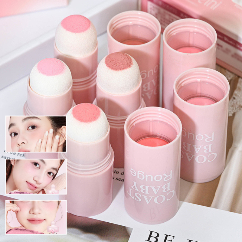 Peach Pink Blush Stick Soft Face Brightening Long Lasting Natural ...