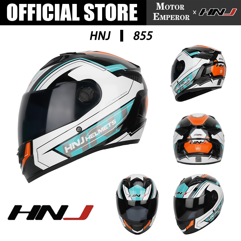 HNJ 855 W D Full Face Helmet For Motorcycle Single Visor With Icc ...
