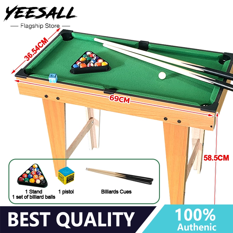 Mini billiard Table for Kids wooden with tall feet pool table set ...