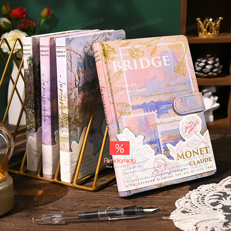 A5 Notebook Art Oil Painting Ins Hardcover Handbook | Shopee Philippines