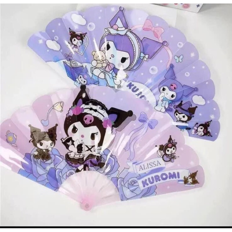 Sanrio fold-fan hand fan Pamaypay kuromi my melody cinnamoroll ...